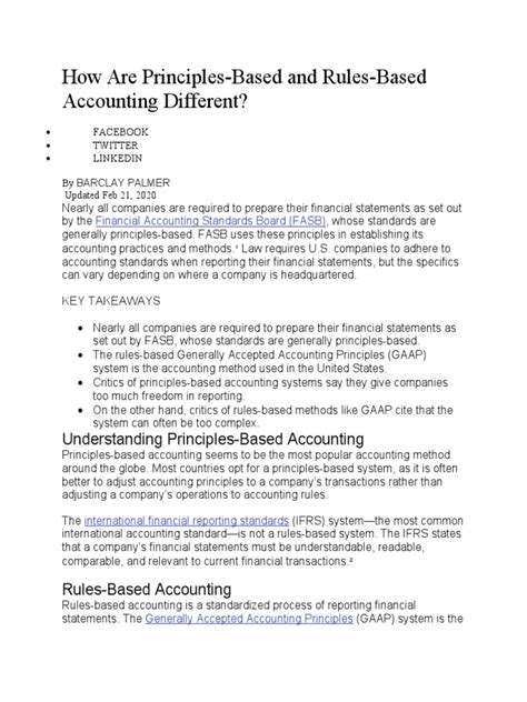 Rules Based Vs Principled Accounting Qjxea