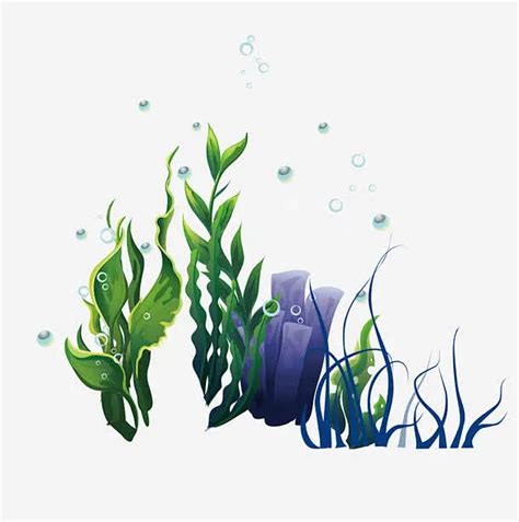 卡通水草矢量素材 花瓣网