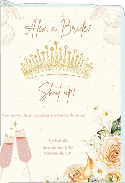 Princess Diaries Bachelorette Invitation And Itinerary Me A Bride