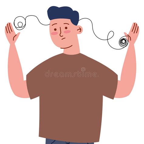 Obsessive Compulsive Disorder Guy Stock Vector Illustration Of