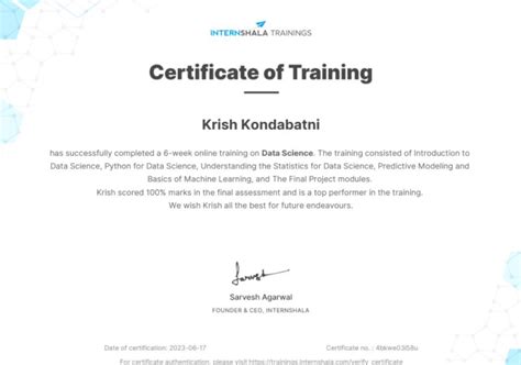 Krish Kondabatni On Linkedin Internship Internshala Datascience