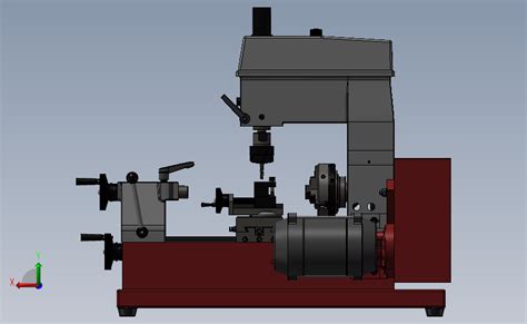 车铣复合机床sw21 Solidworks 2021 模型图纸下载 懒石网