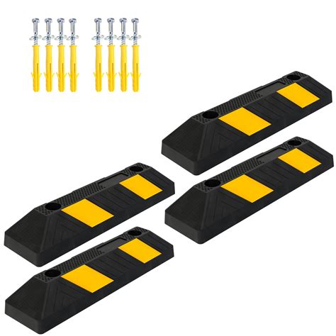 Vilble 20 Rubber Parking Curb Stop Car Stopper For Garage