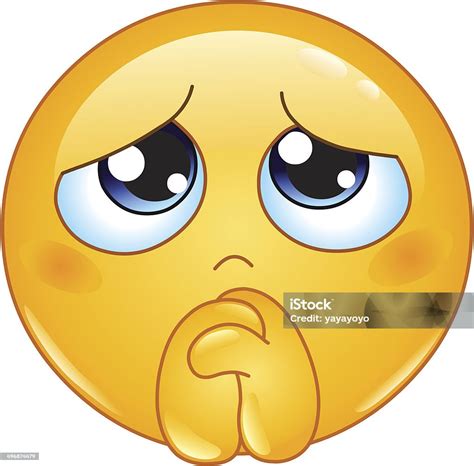 Begging Emoticon Stock Illustration Download Image Now Emoji Pleading Praying Istock