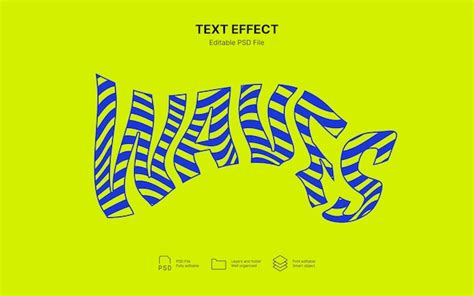 Premium Psd Wavy Text Effect