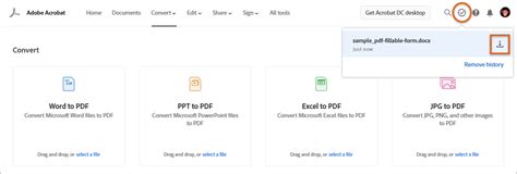 Using Adobe Acrobat Export PDF