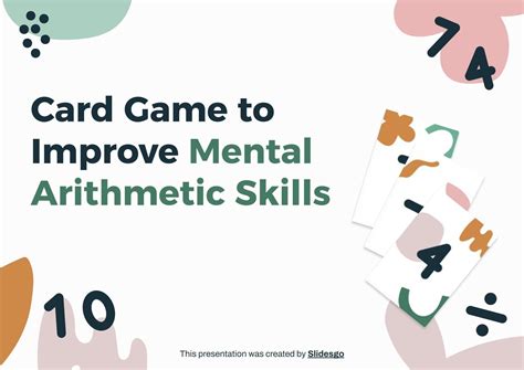 Card Game To Improve Mental Arithmetic Skills Presentation