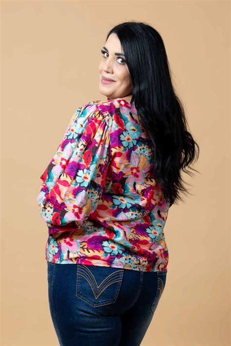 Charlo Tamara V Neck Top Floral Style 358