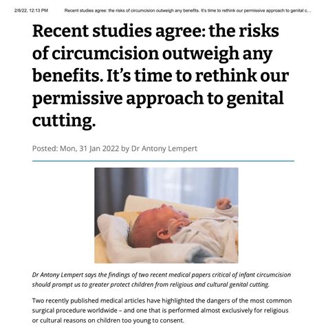 Circumcision Risk Outweighs Any Benefits Pdf Docdroid