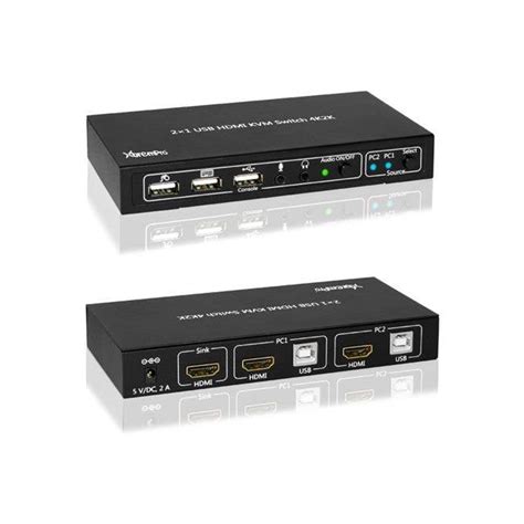2 X 1 KVM HDMI Port 1 4 USB Type B 2 Channels Switch With USB Type A 2 0 Walmart Com