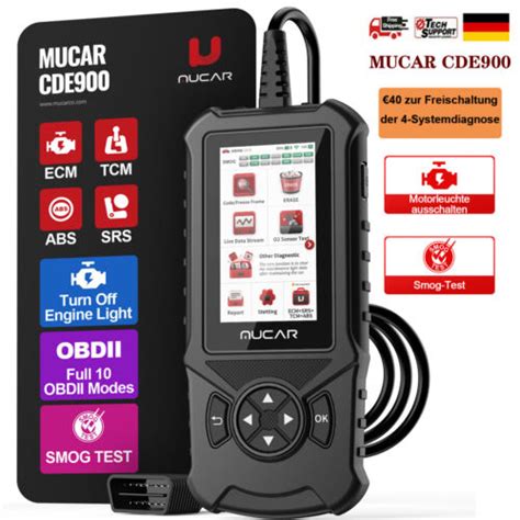 Mucar Cde900 Profi Obd2 Diagnosegerät Werkzeug Abs Srs Tcm Ecm Scanner 4 Zoll Ebay
