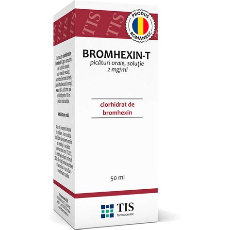 Bromhexin T 2 Mgml Picaturi Orale Solutie 50 Ml Tis Far Farmacia