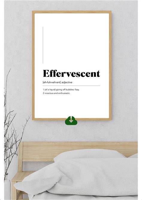 Effervescent Definition Print Effervescent Sign Print Effervescent