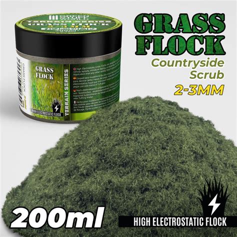 Hammerhouse Gsw Static Grass Flock 2 3mm Countryside Scrub 200 Ml