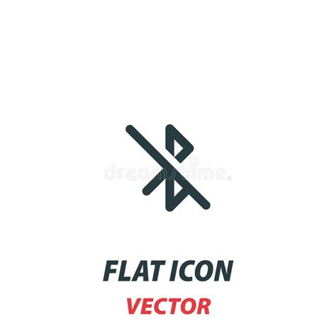 No Bluetooth Icon In A Flat Style Vector Illustration Pictogram On White Background Isolated