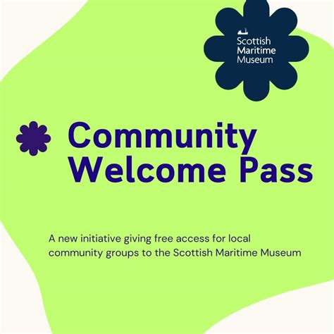 Community Welcome Pass Pilot Scheme Scottish Maritime Museum