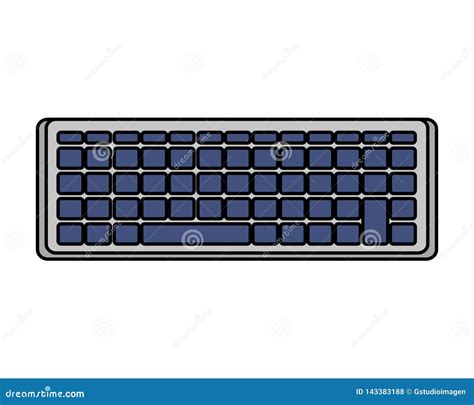 Ícone Isolado Do Teclado De Computador Ilustração Do Vetor Ilustração De Computador Alfabeto