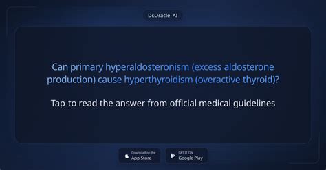 Can Primary Hyperaldosteronism Excess Aldosterone Production Cause Hyperthyroidism Overactive