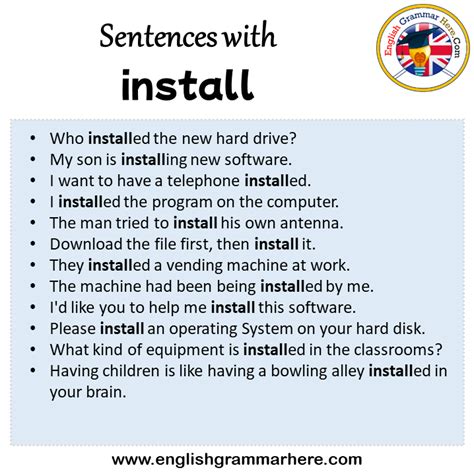 Install In A Sentence In English Archives English Grammar Here