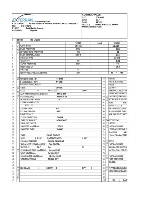 Min Flow Calculation Pdf Pressure Chemistry