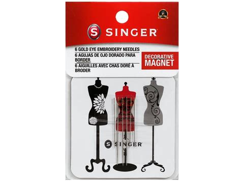 Singer Gold Eye Embroidery Needles On A Collectible Dress Form