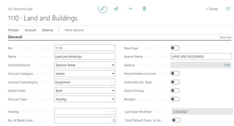 Creation Of Chart Of Accounts In D365 Bc