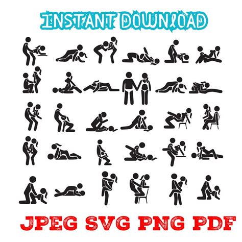 30 Sex Bundle Positions Sex Set Svg Sexual Positions Eps Foreplay