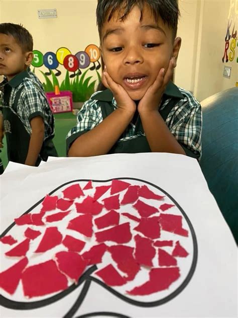 Paper Tearing Activity Delhi World Public School Agra