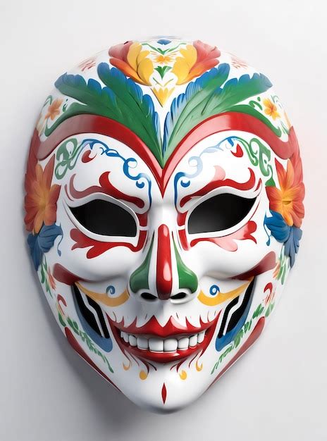 Premium Photo Authentic Mexican Mask On White Background High Quality Image