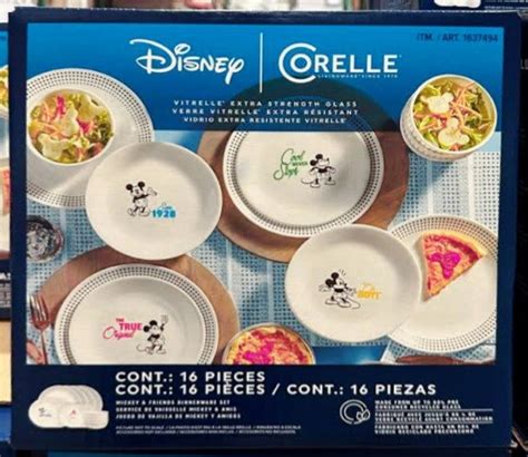Corelle Mickey Mouse Dinnerware Set 16 Piece Furniture And Home Living Kitchenware And Tableware