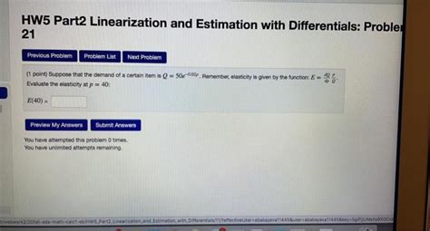Solved HW Part Linearization And Estimation With Chegg Com