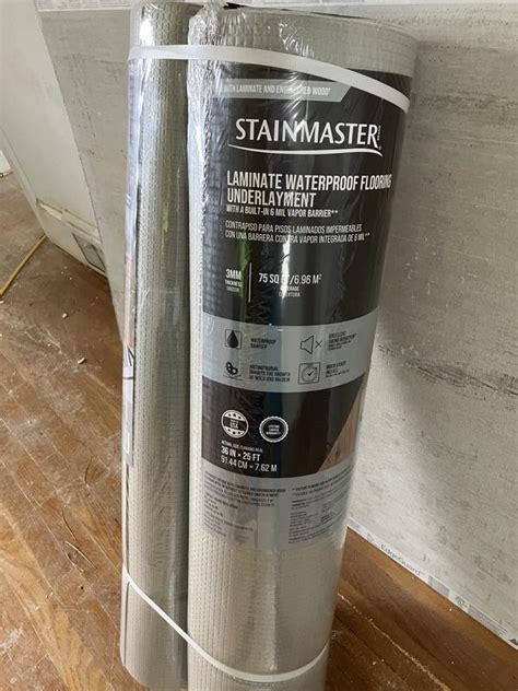 Stainmaster Waterproof Laminate 3 Ft W X 25 Ft L X 3 Mm T Premium Foam