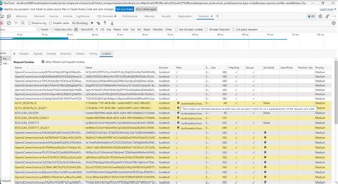 Mvc Cookies Are Blocked From Keycloak Localhost To My Application Localhost Cecause