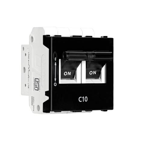 Buy Anchor Mini Roma Modular Dp Mcb C Type With Black Color Plate Online