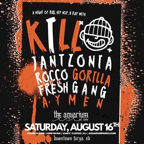 A Night Of Randb Hip Hop And Rap W Killo And More The Aquarium