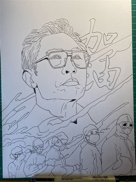 马克笔手绘钟南山 堆糖，美图壁纸兴趣社区