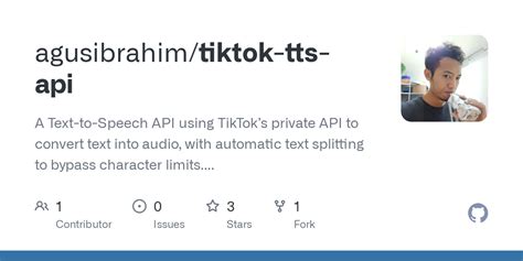 GitHub Agusibrahim Tiktok Tts Api A Text To Speech API Using TikToks Private API To Convert