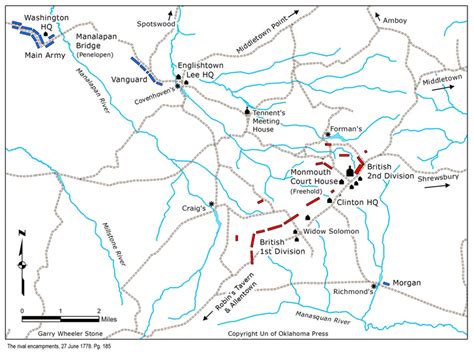 Monmouth Maps From The Book Fatal Sunday Friends Of Monmouth Battlefield