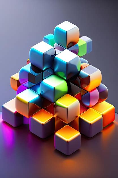 Premium Ai Image Abstract Light Background With Cubes