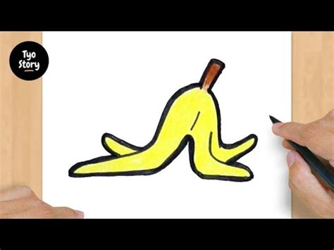 391 How To Draw A Banana Peel Easy Drawing Tutorial Youtube