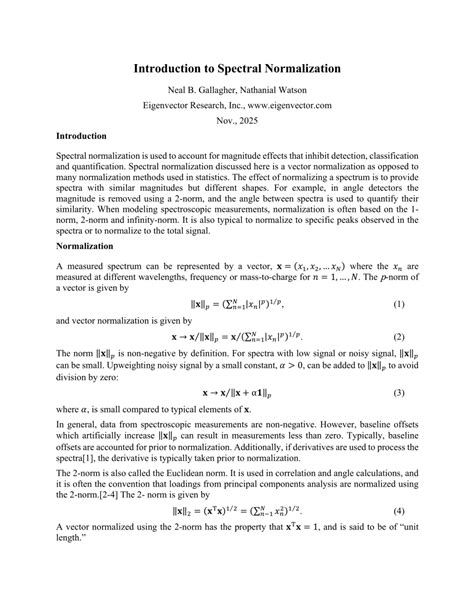 Pdf Introduction To Spectral Normalization