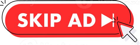 Set Of Skip Ad Button Hand Pointer Clicking Skip Ad Web Buttons 50703794 Png