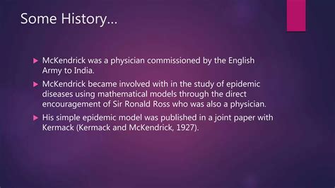 Kermack And Mc Kendrick Epidemic Threshold Theorem Pptx