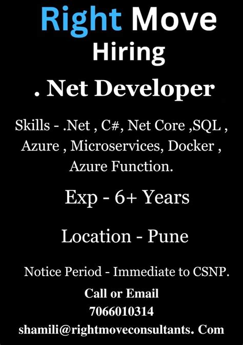 Dotnet Developer Csharp Sql Microservice Azure Docker Shamili P