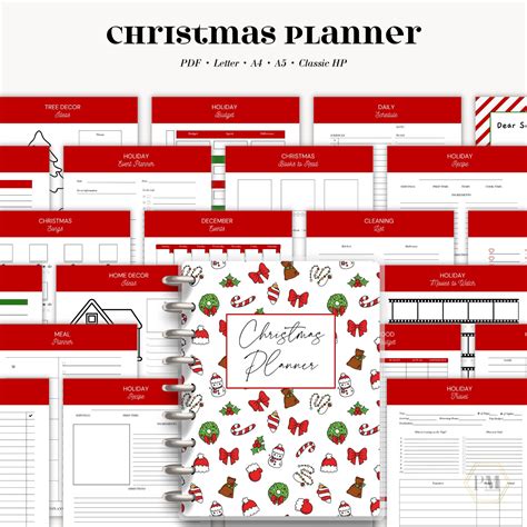 Christmas Planner Printable Holiday Planner Xmas Planner T