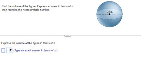 Solved Find The Volume Of The Figure Express Answers In Chegg Com