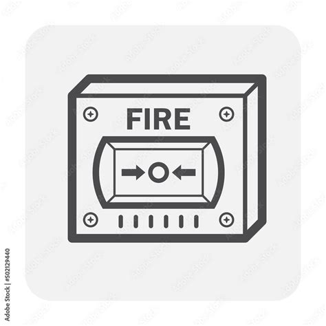 Manual Call Point Mcp Vector Icon Security Equipment For Control Fire