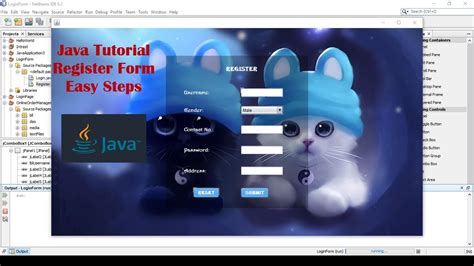 Part 2 How To Design Register Form In Java In Netbeans Ide Java