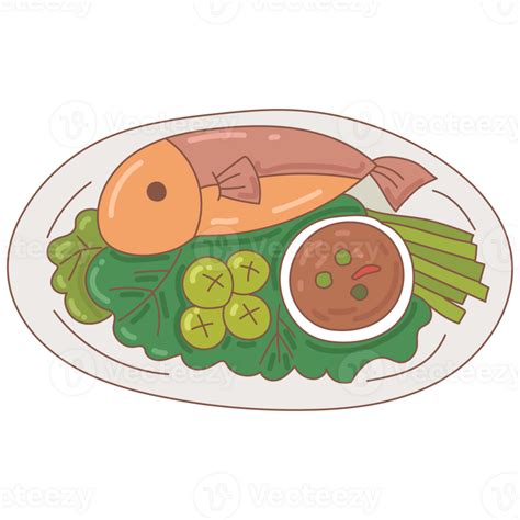 Shrimp Paste Chili Paste With Vegetable Cute Hand Drawn 39096024 Png