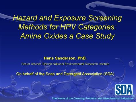 Hazard And Exposure Screening Methods For Hpv Categories